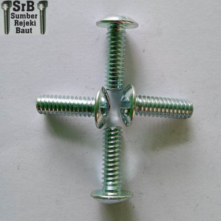 Baut sekrup Seng M6 +Mur paket (50pcs) | Lazada Indonesia