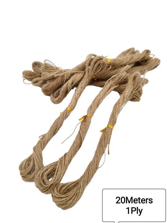 20m Jute Abaca String Twine Rope 1 Ply Craft String Lazada Ph