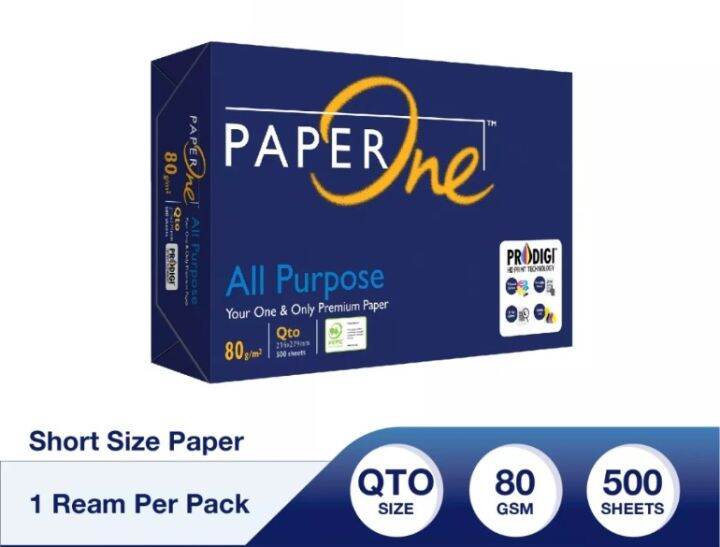 PAPER ONE COPY PAPER 80GSM LONG (500sheets, 1 ream) | Lazada PH