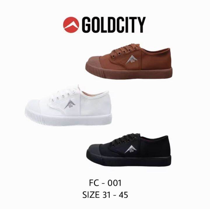 FC001 Gold City รองเท้าผ้าใบโกลซิตี้ รองเท้านักเรียน ไซซ์ 31-45 | Lazada.co.th