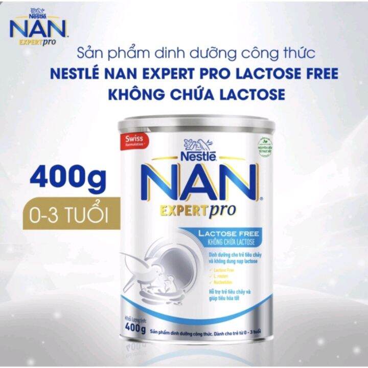 Sữa bột Nestle Nan Expert Pro Lactose Free 400g - Nan all cho trẻ tiêu ...