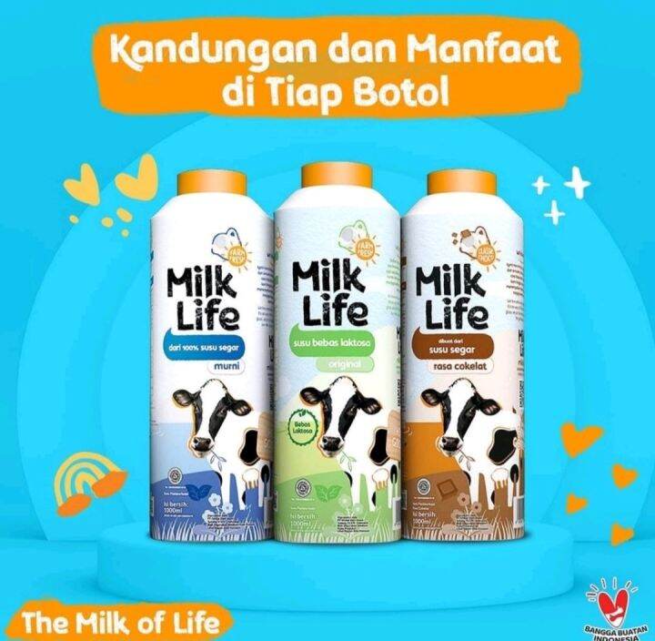 Susu UHT Milk Life 1 Liter All Variant (1 Dus Isi 12 Pcs) | Lazada Indonesia