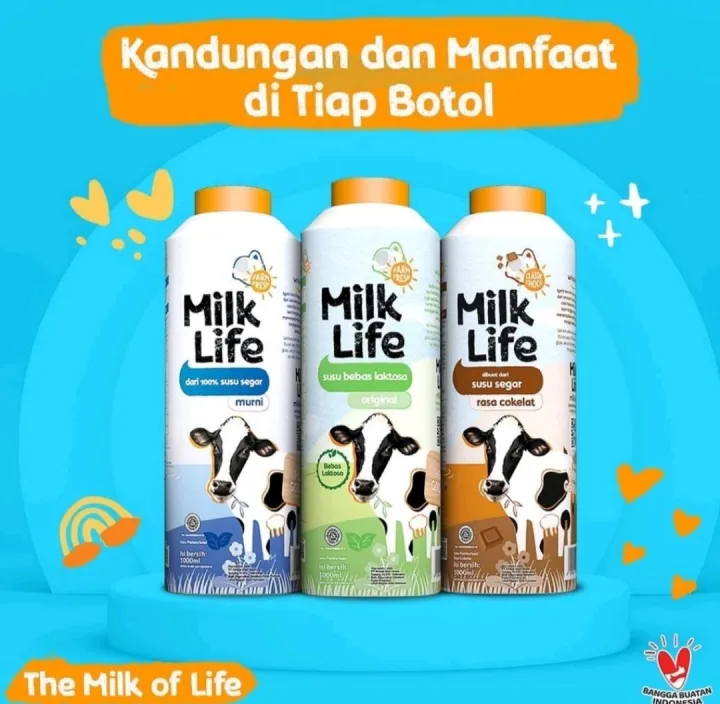 Susu UHT Milk Life 1 Liter All Variant (1 Dus Isi 12 Pcs) | Lazada ...