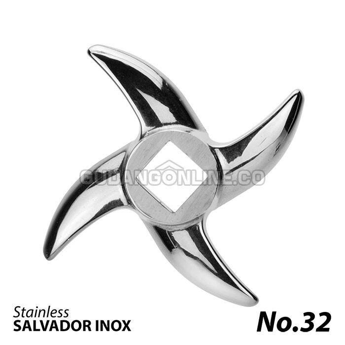 SALVADOR INOX ITALY Pisau Gilingan Daging Meat Grinder No 32 Stainless ...