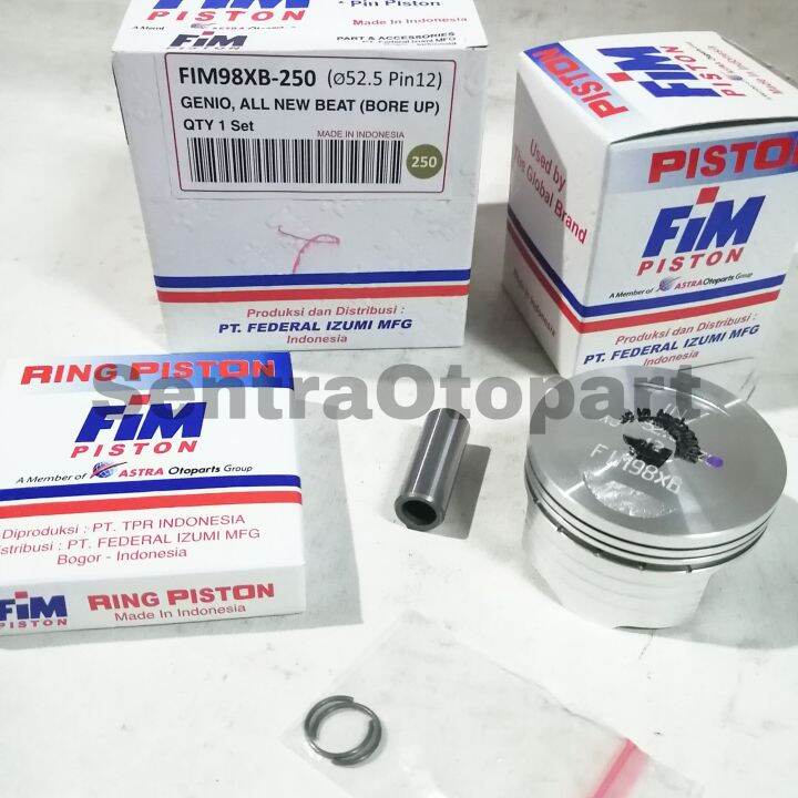 Piston seher kit beat fi led genio tipe xb oversize 250 fim | Lazada Indonesia