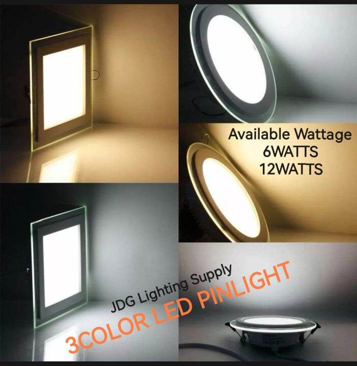 Led Pinlight 3tone/3Color w/Side Glass | Lazada PH