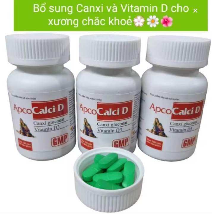 CALCI D APCO CHAI 100 VIÊN Bổ sung Canxi và Vitamin D cho cơ thể | Lazada.vn