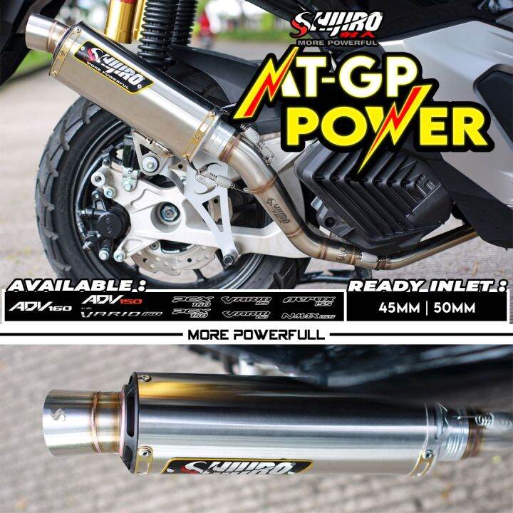 kenalpot Shijiro Racing Tipe MT GP Power Adv 150/160 | Lazada Indonesia