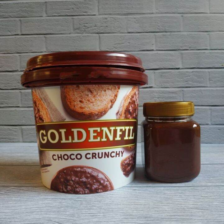 Selai coklat goldenfil choco crunchy repack 200gram untuk roti dan ...