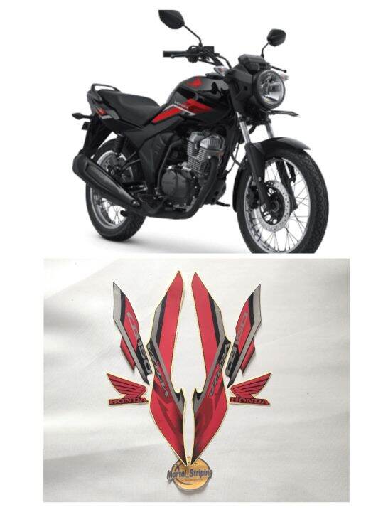 STRIPING LIS HONDA CB150 VERZA 2021 HITAM MERAH STIKER LES BODY CB 150 ...