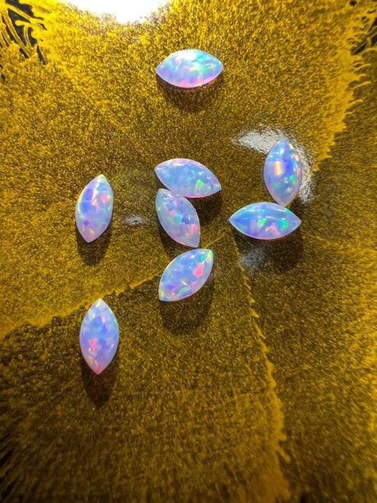 โอปอล 6x3 มม 1 เม็ด โอปอ สังเคราะห์ โอปอ LAB OPAL โอปอ สังเคราะห์ LAB ...