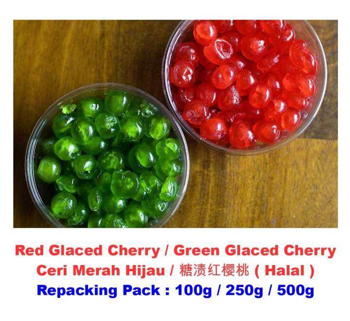 Red Glaced Cherry / Green Glaced Cherry Ceri Merah Hijau / 糖渍红樱桃 ...