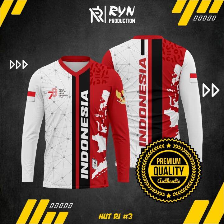 JERSEY KEMERDEKAAN ke 78 INDONESIA SERIES PETA INDONESIA | Lazada Indonesia