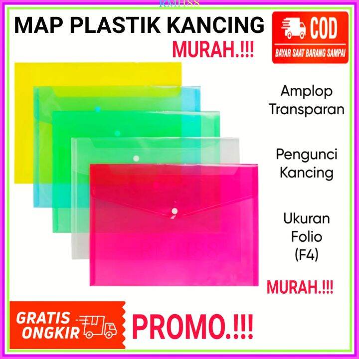 MAP PLASTIK F4 KANCING 1 PCS | Lazada Indonesia