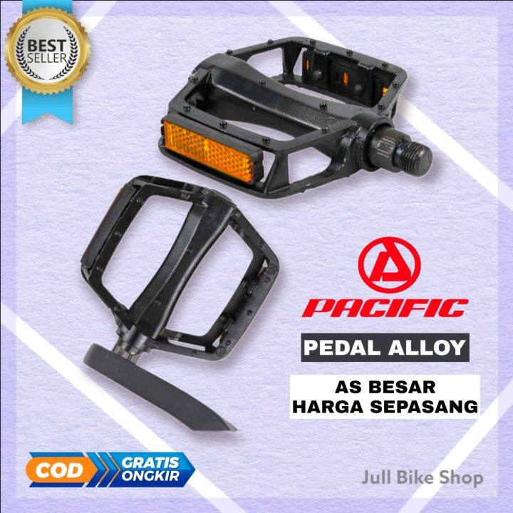 Pedal sepeda alloy AS BESAR pacific aluminium mtb lipat fixie engkol 18 ...