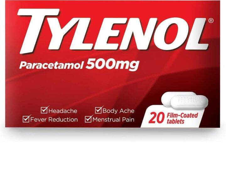 Tylenol paracetamol 500mg 20 film coated tablets | Lazada Singapore