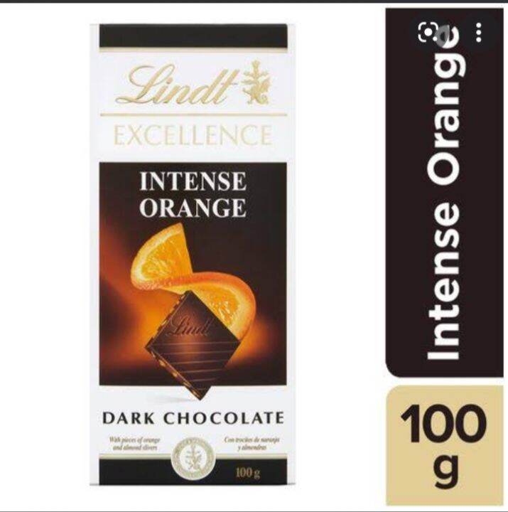 LINDT EXCELLENCE INTENSE ORANGE natural flavor (Dark chocolate ...