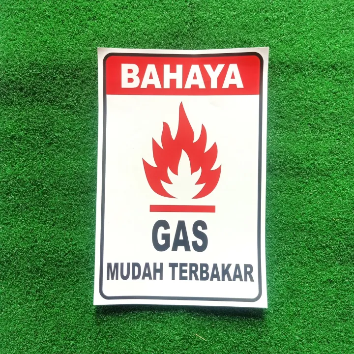 Stiker Rambu Gas Mudah Terbakar 20x30 | Lazada Indonesia