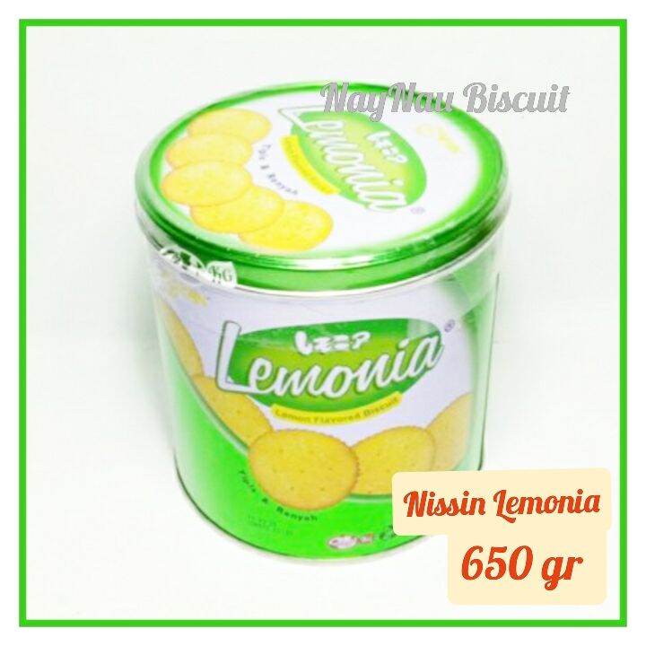 BISCUIT NISSIN KALENG LEMONIA 650 gr - Biskuit rasa lemon gurih ...
