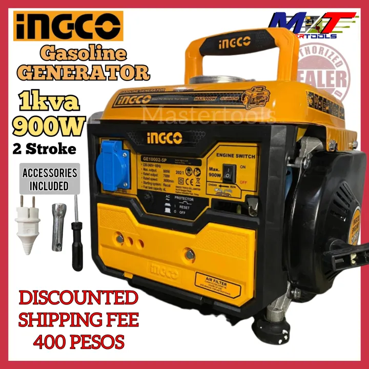 Ingco GE10002-5P Portable 2 Stroke Engine Gasoline Generator GENSET ...