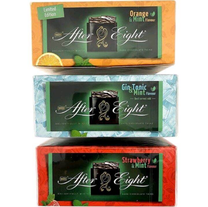 After Eight Mint Chocolate Thins by.Nestle ช็อคโกแลตแผ่นบางรสมิ้นต์และ ...