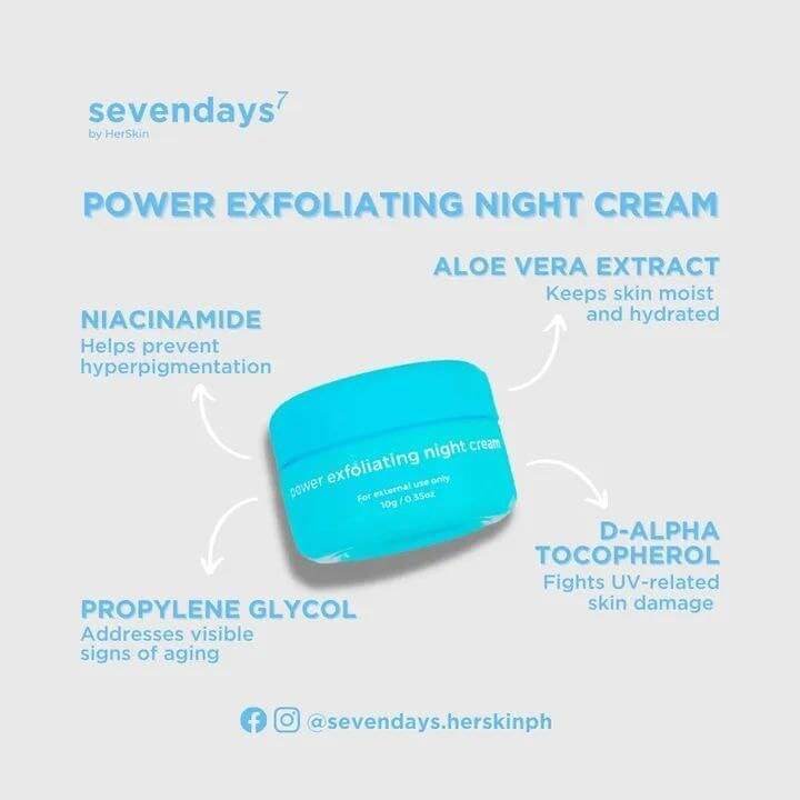 Sevendays Exfoliating Night Cream 10g | Lazada PH