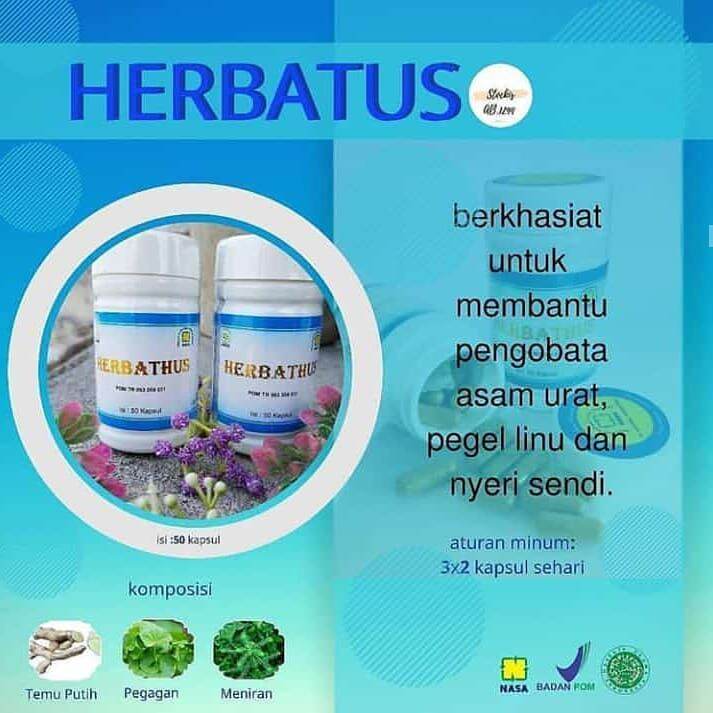 HERBATHUS HERBATUS NASA ORIGINAL OBAT ASAM URAT PEGAL LINU NYERI SENDI ...