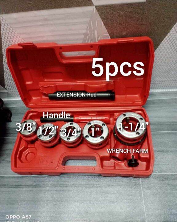 5pcs metal Pipe threader set with Ratchet handle | Lazada PH