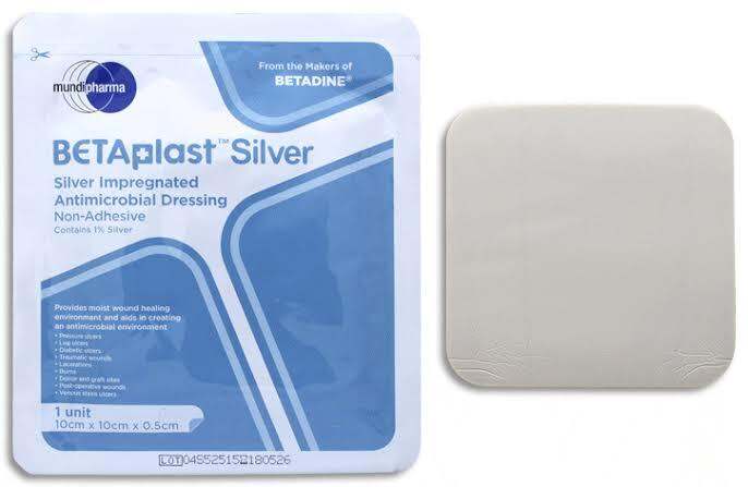 BETAPLAST SILVER Hydrophilic dressing 10 x 10 x 0.5 cm SOLD PER PIECE ...