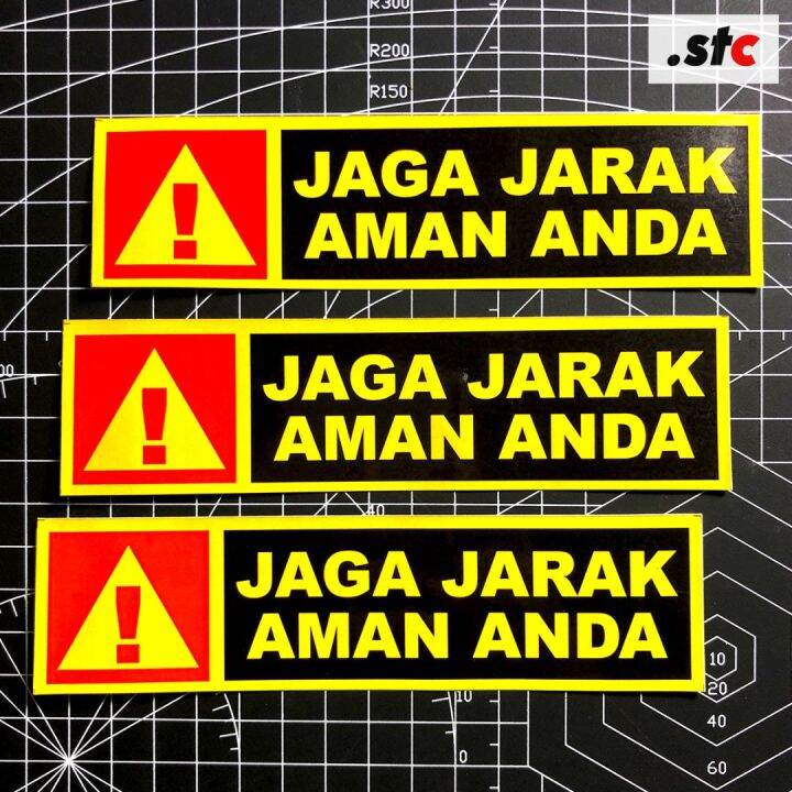 ( isi 10) Sticker Bemper JAGA JARAK AMAN ANDA Sticker Mobil Sticker ...