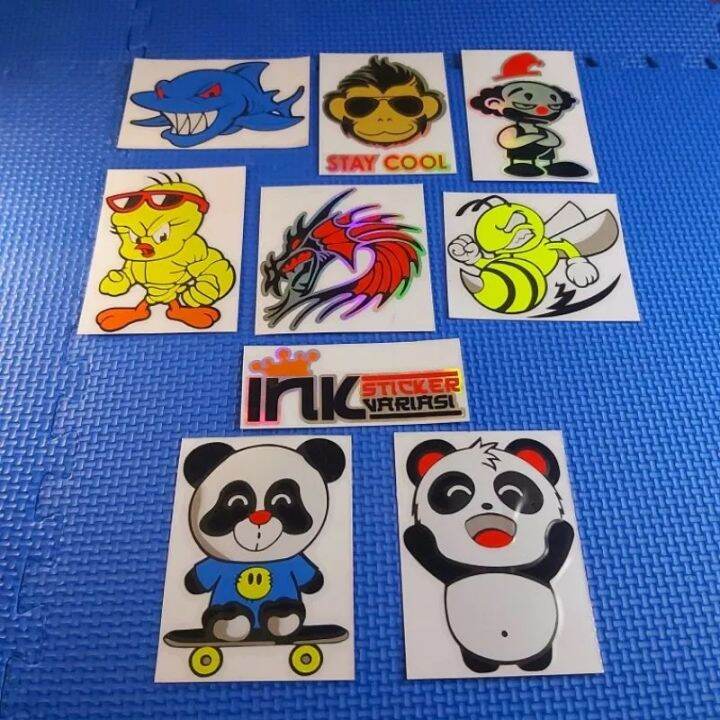 Sticker panda hiu monyet binatang cutting | Lazada Indonesia