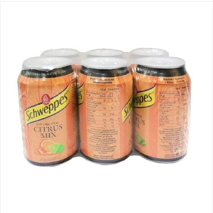 Schweppes The Original Citrus Mix 330 ml x 6 | Lazada PH