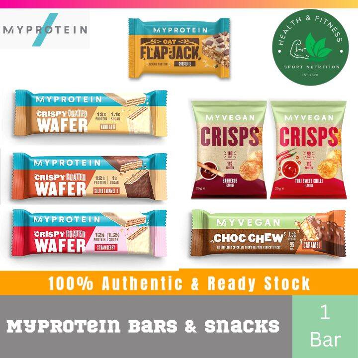 Myprotein protein bars / snack bars - Crispy Coated Wafer (Vanilla ...