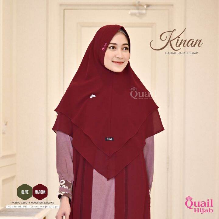 KHIMAR CERUTY QUAIL HIJAB KINAN | Lazada Indonesia