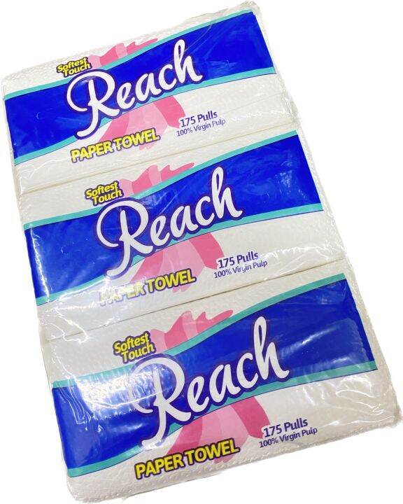 Reach Paper Towel 1 Ply / 175 pulls /3 packs | Lazada PH