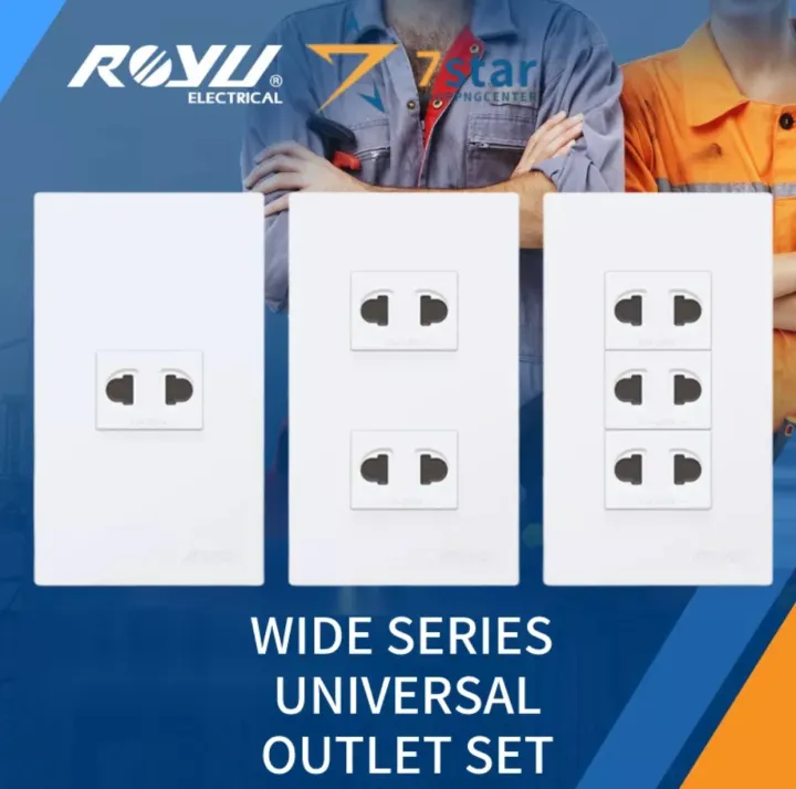Royu wide Series Universal outlet. 1, 2, 3, gang.. WD111 WD 113 WD 115 ...