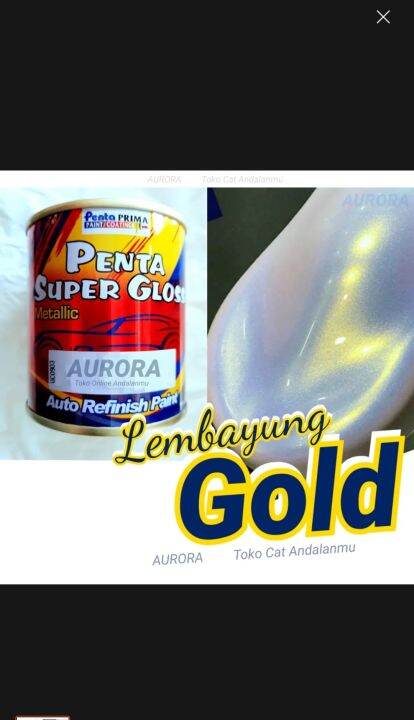 Cat Penta Super Gloss NC Pearl Lumina Gold Met 200ml lembayung emas ...