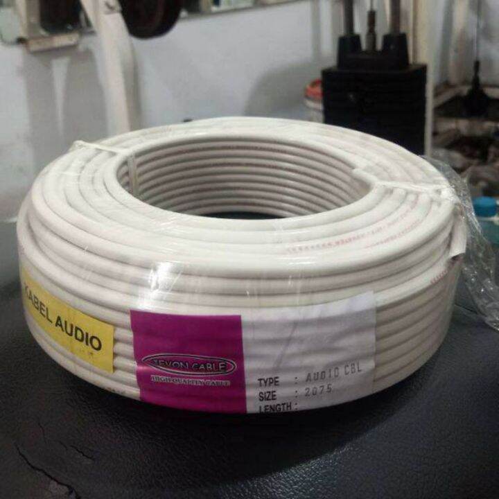 Kabel Listrik 2x0.75 Serabut / Kabel Listrik HYO 2x0.75 JEVON Putih 50 meter / Kabel Listrik 50 ...