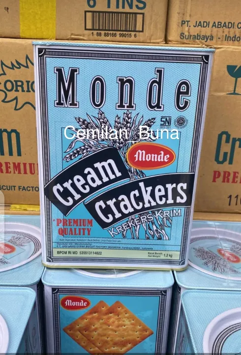 Monde cream crackers kaleng 1.2kg | Lazada Indonesia