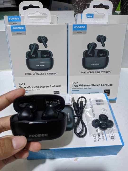 FOOMEE TWS EARBUDS EARPHONE PA29 HIFI STEREO AND SUPER BASS | Lazada ...