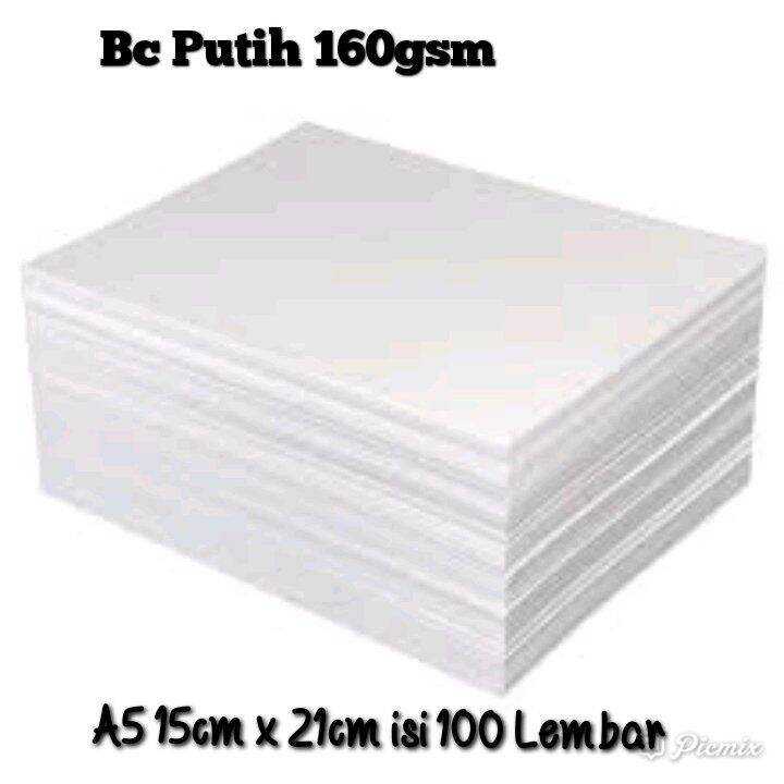 Kertas Bc Manila Putih 160gsm A5 isi 100 Lembar | Lazada Indonesia