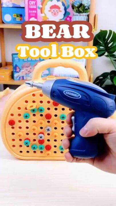 Bear Toolbox with Automatic Screw Driver Construction Tool Engineering ...