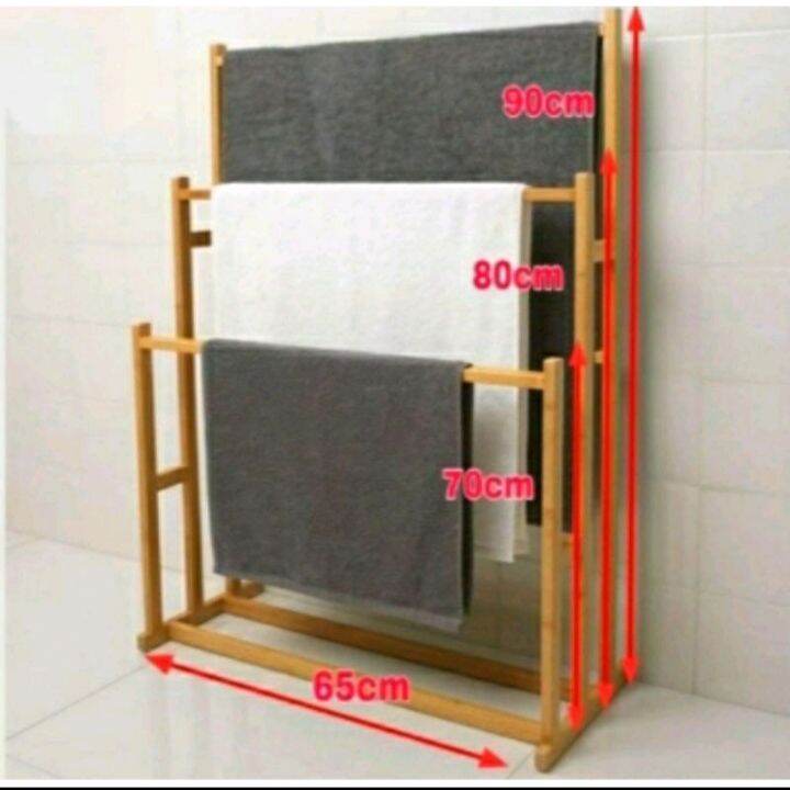 RAK HANDUK KAYU 2-3 TIANG | Lazada Indonesia