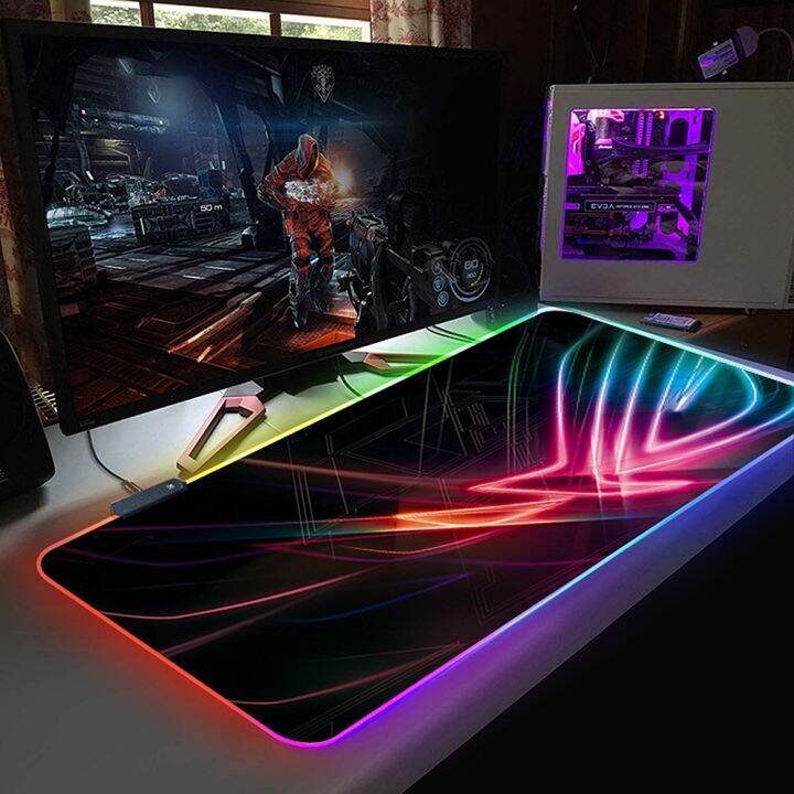 Gaming Mouse Pad XL LED RGB Model ROG | Lazada Indonesia