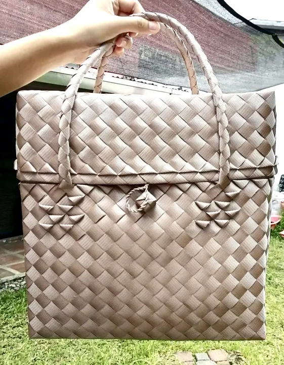 Bayong Bag Box Type Metallic Beige | Lazada PH