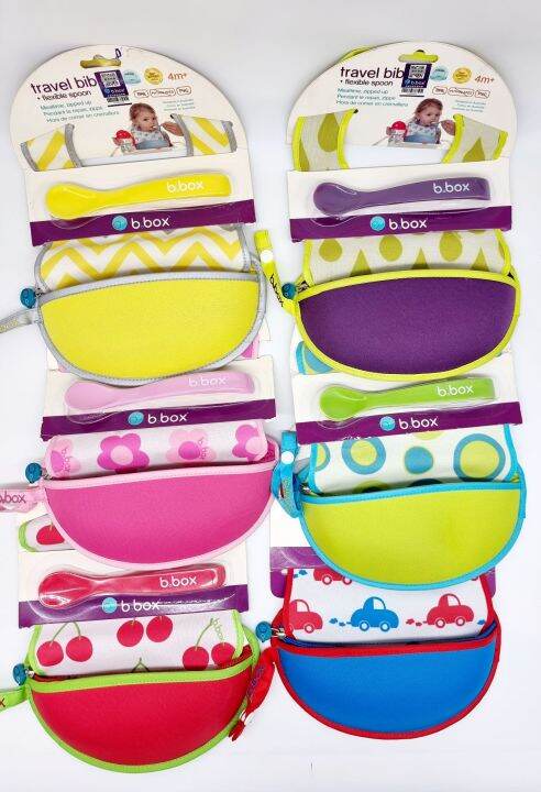 clearance ผ้ากันเปื้อนเด็ก bbox travel bib พร้อมช้อนซิลิโคน | Lazada.co.th