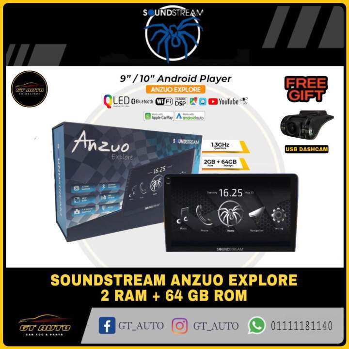 SOUNDSTREAM ANZUO EXPLORE 2 RAM + 64 GB ROM CAR ANDROID PLAYER / DSP ...