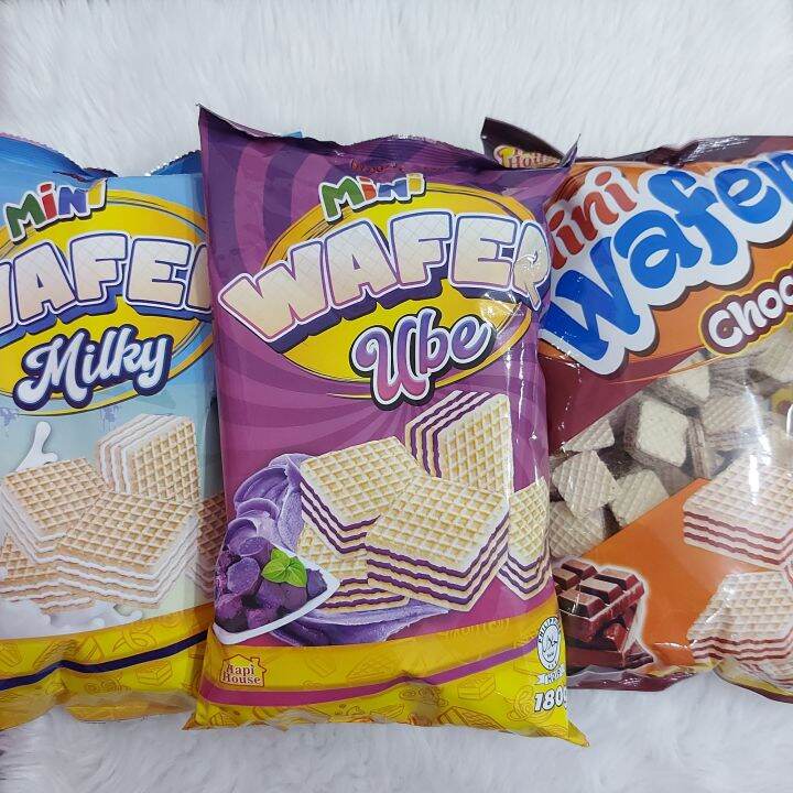 Hapi House Mini Wafer Ube/Milky/Choco 180g | Lazada PH