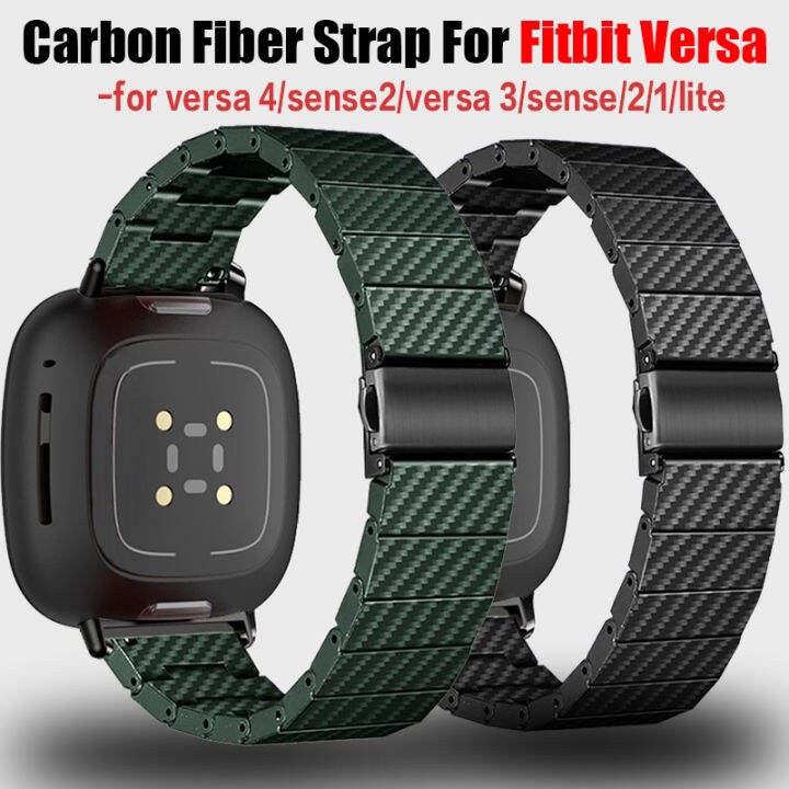 Carbon Fiber Strap For Fitbit Versa Sense 2 Versa 4 Resin Replacement ...