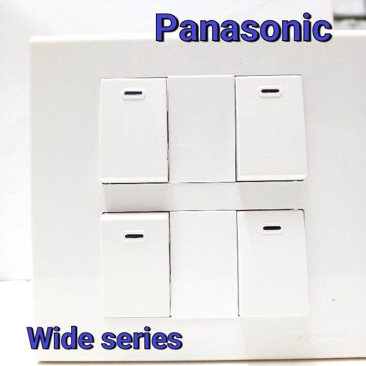 Panasonic (พานาโซนิค) 4 สวิตช์ บล็อคลอย 4 × 4 หน้ากาก6 ช่องรุ่นใหม่ ...